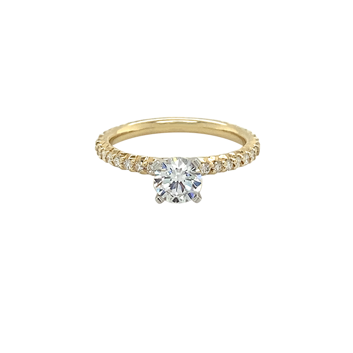 14 Karat Yellow Gold Diamond Engagement Ring Setting - Vardy's Jewelers