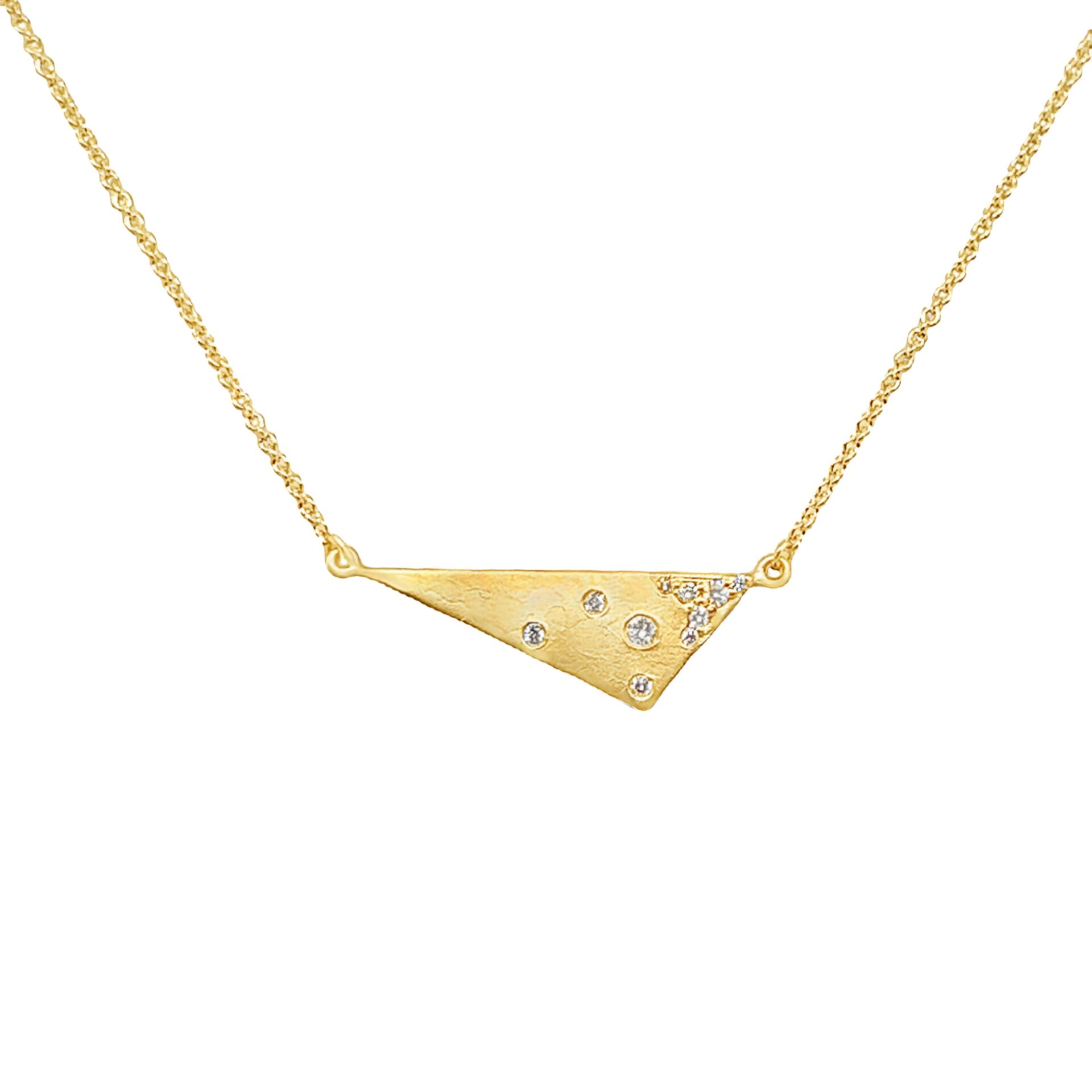 Yellow Gold Triangle Pendant - Vardy's Jewelers