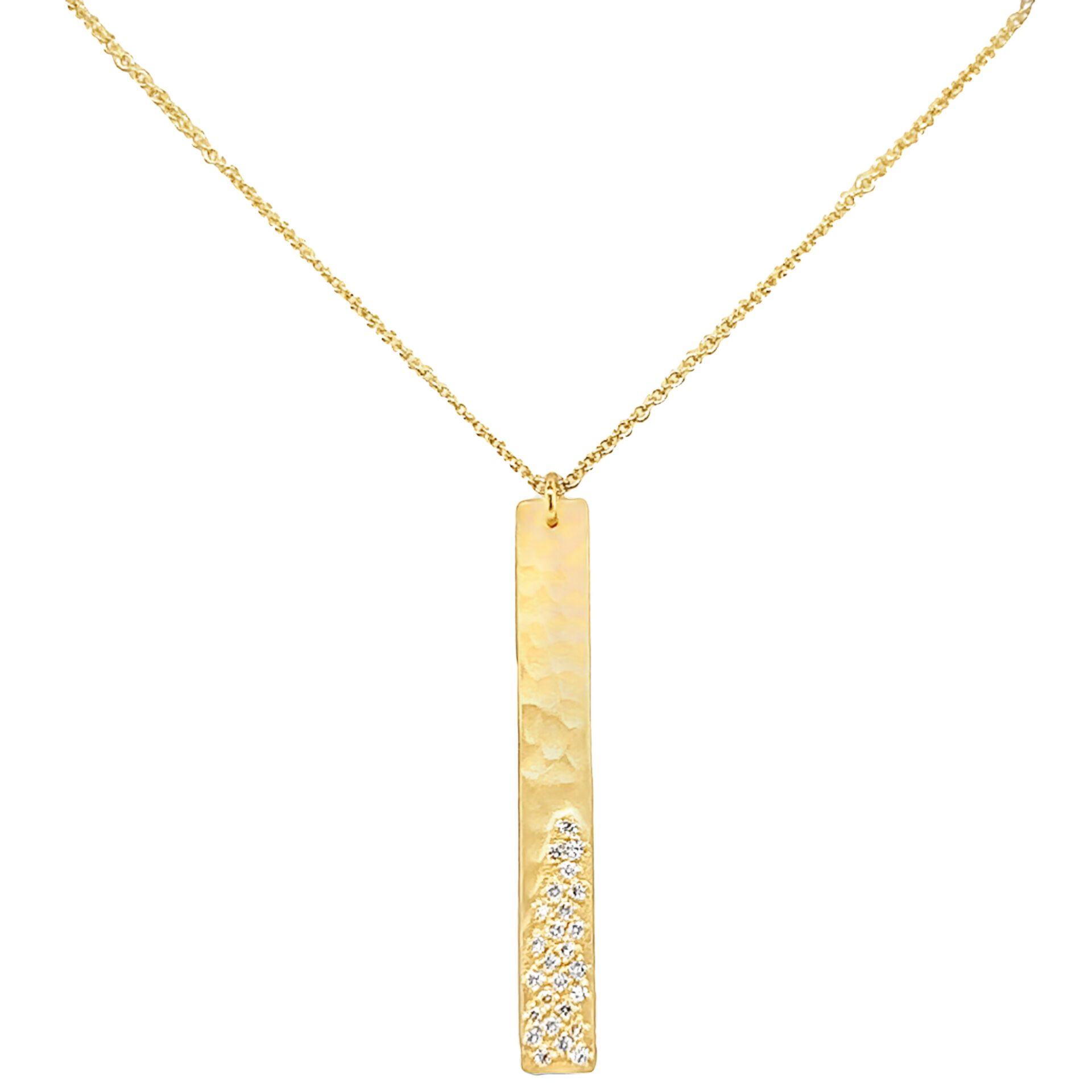 Yellow Gold Bar Pendant - Vardy's Jewelers