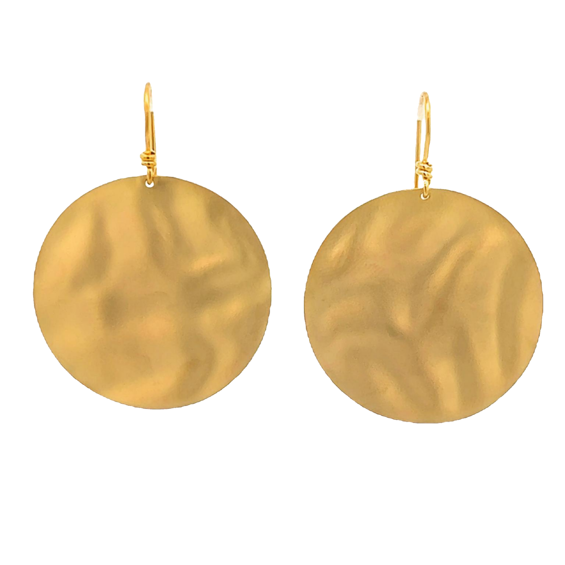 Yellow Gold Circle Dangles - Vardy's Jewelers Bay Area